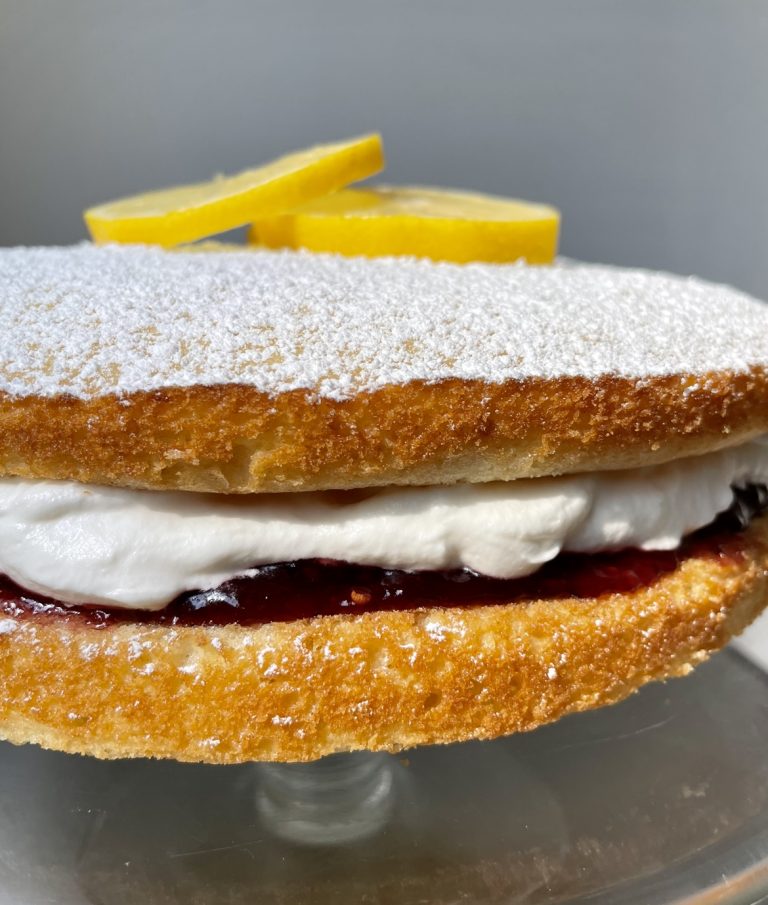 Lemon Victoria Sponge Cake - Dang That's Sweet
