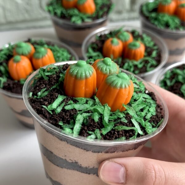 Pumpkin Patch Dirt Cups - Dang That's Sweet