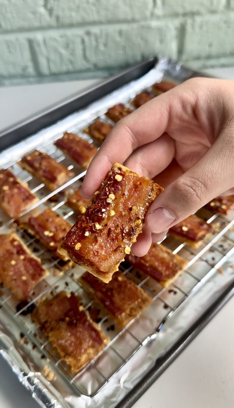 Boursin Candied Bacon Crackers - Dang That's Sweet