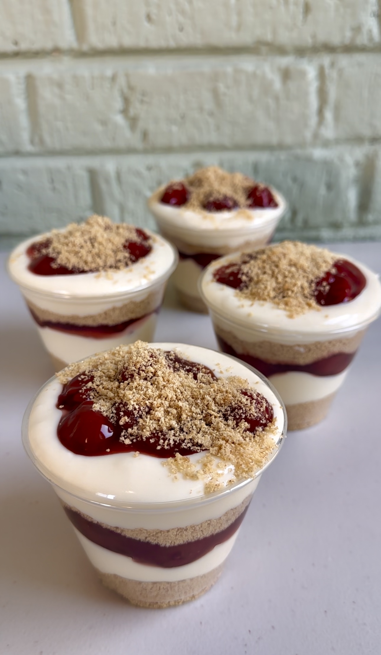 Cherry Cheesecake Cups - Dang That's Sweet
