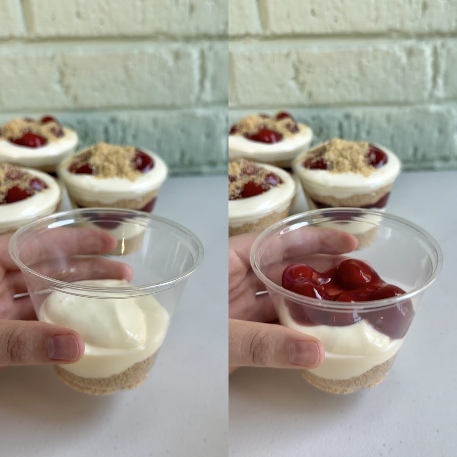 Cherry Cheesecake Cups - Dang That's Sweet