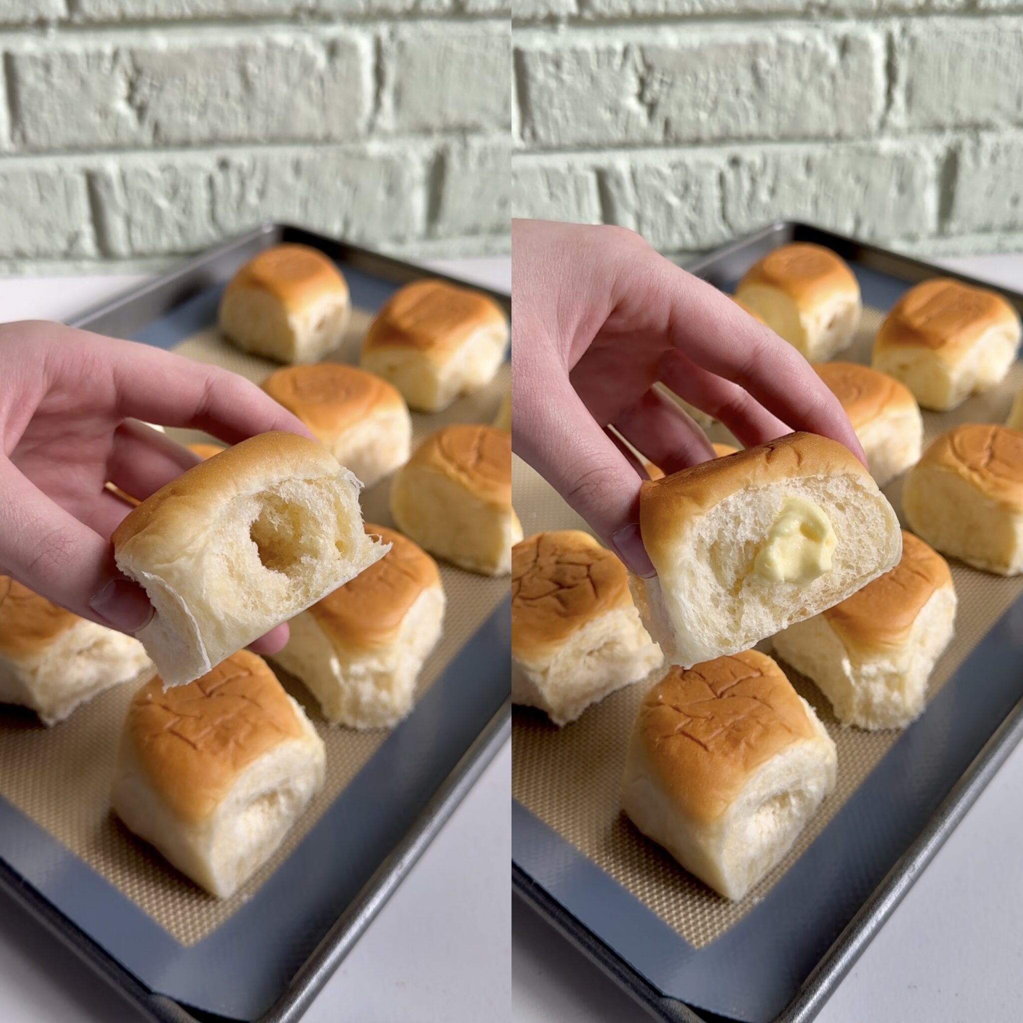 Boston Cream Hawaiian Rolls - Dang That's Sweet