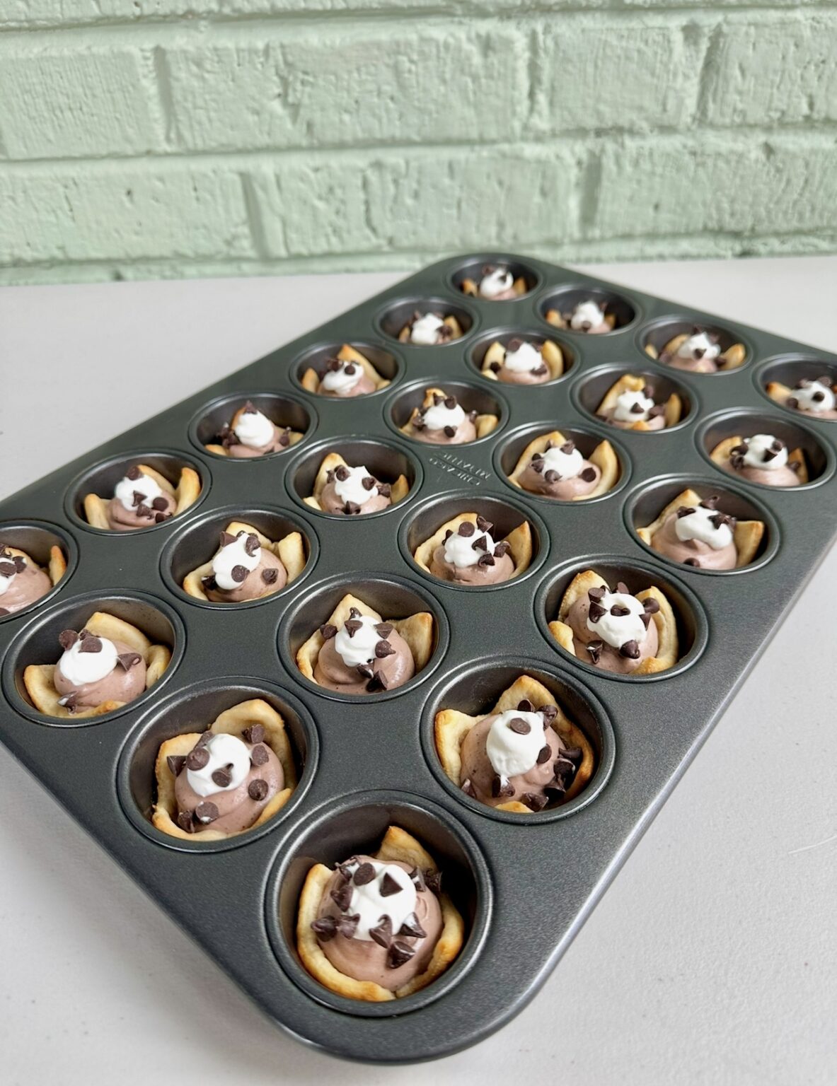 Mini French Silk Crescent Pies - Dang That's Sweet