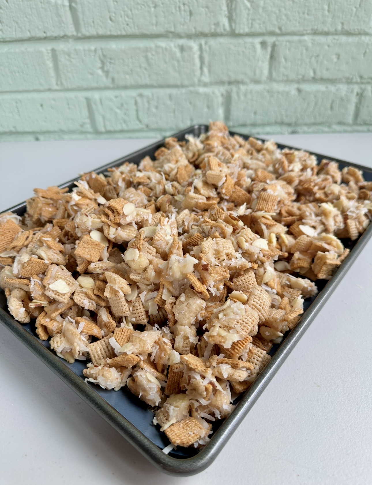 Gooey Coconut Almond Chex Mix - Dang That's Sweet