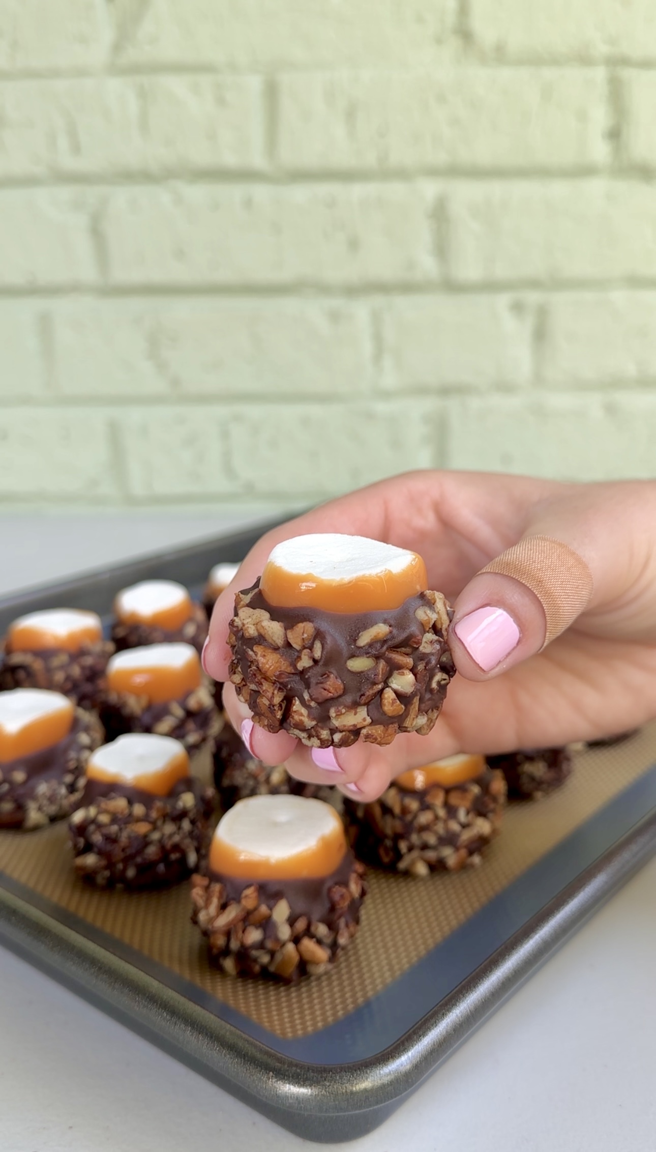 Turtle Dipped Marshmallows - Dang That's Sweet